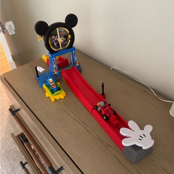 Disney | Toys | Disney Mickey Mouse Racing Adventure Set Red And Yellow ...